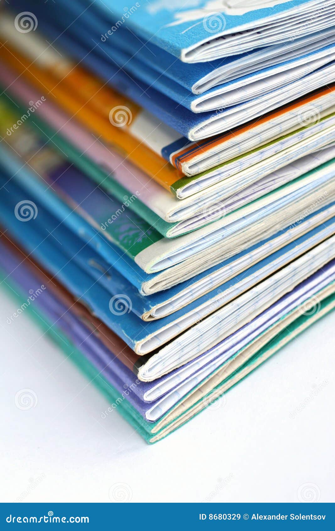 Stack of old writing-books stock image. Image of note - 8680329