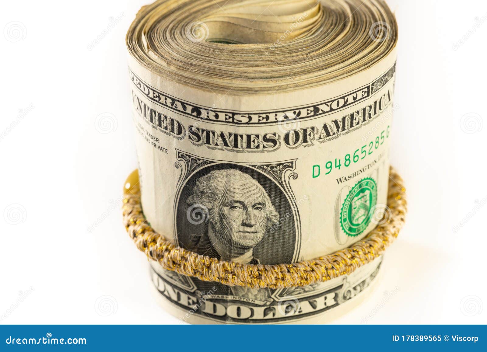 Stack of One Dollar Bills, Paper Money Stock Image - Image of cash ...