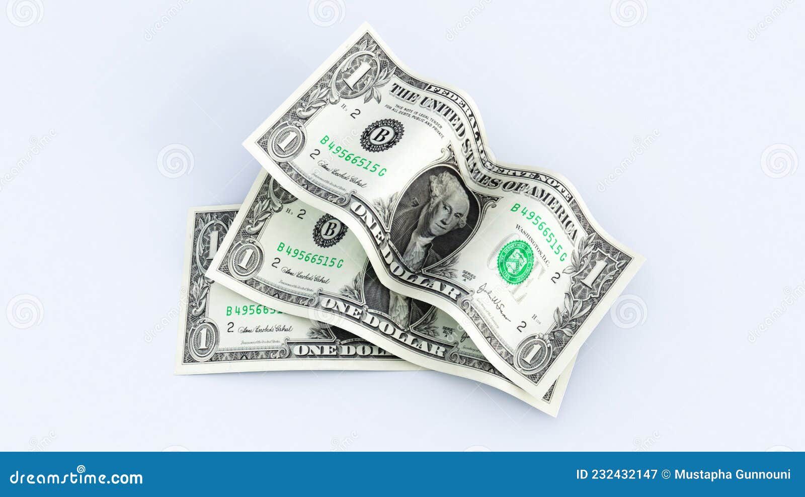 Stack of One Dollar Bills U.S Stock Illustration - Illustration of ...