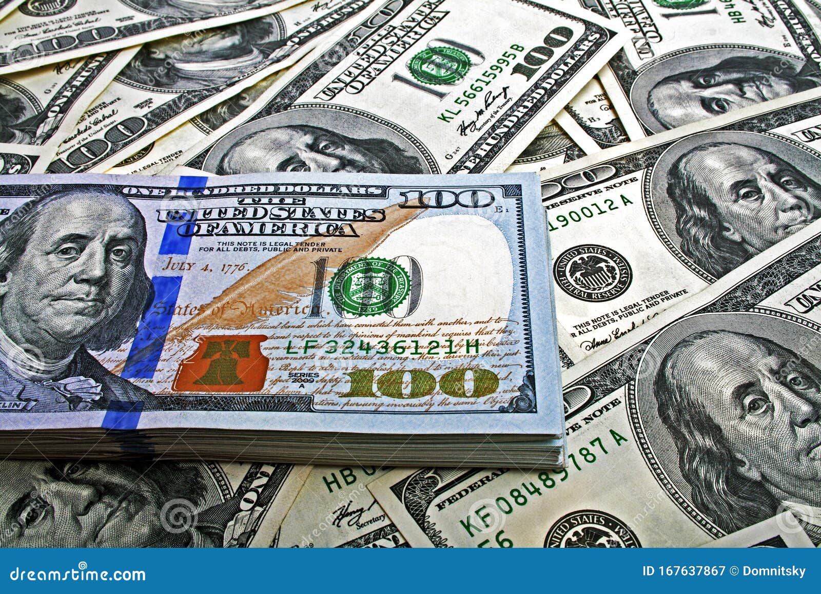 Stack of One Hundred Dollar Bills Stock Image - Image of bills ...