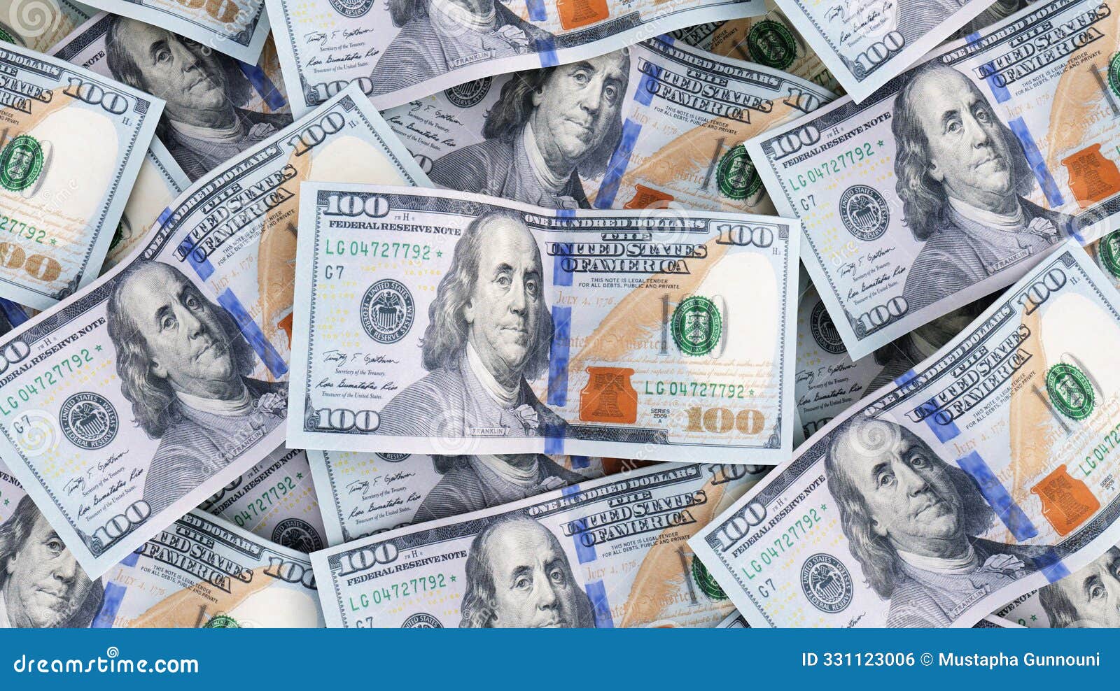 Stack of One Hundred Dollars Bills U.S Stock Illustration ...