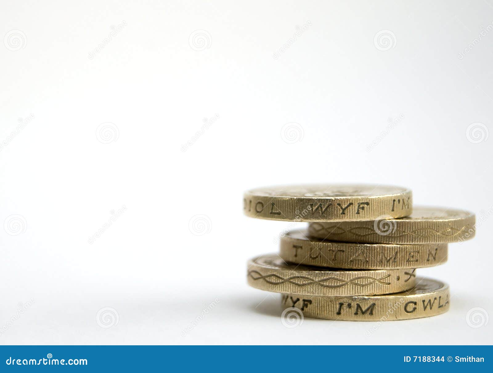 Stack of one pound coins stock photo. Image of british - 7188344