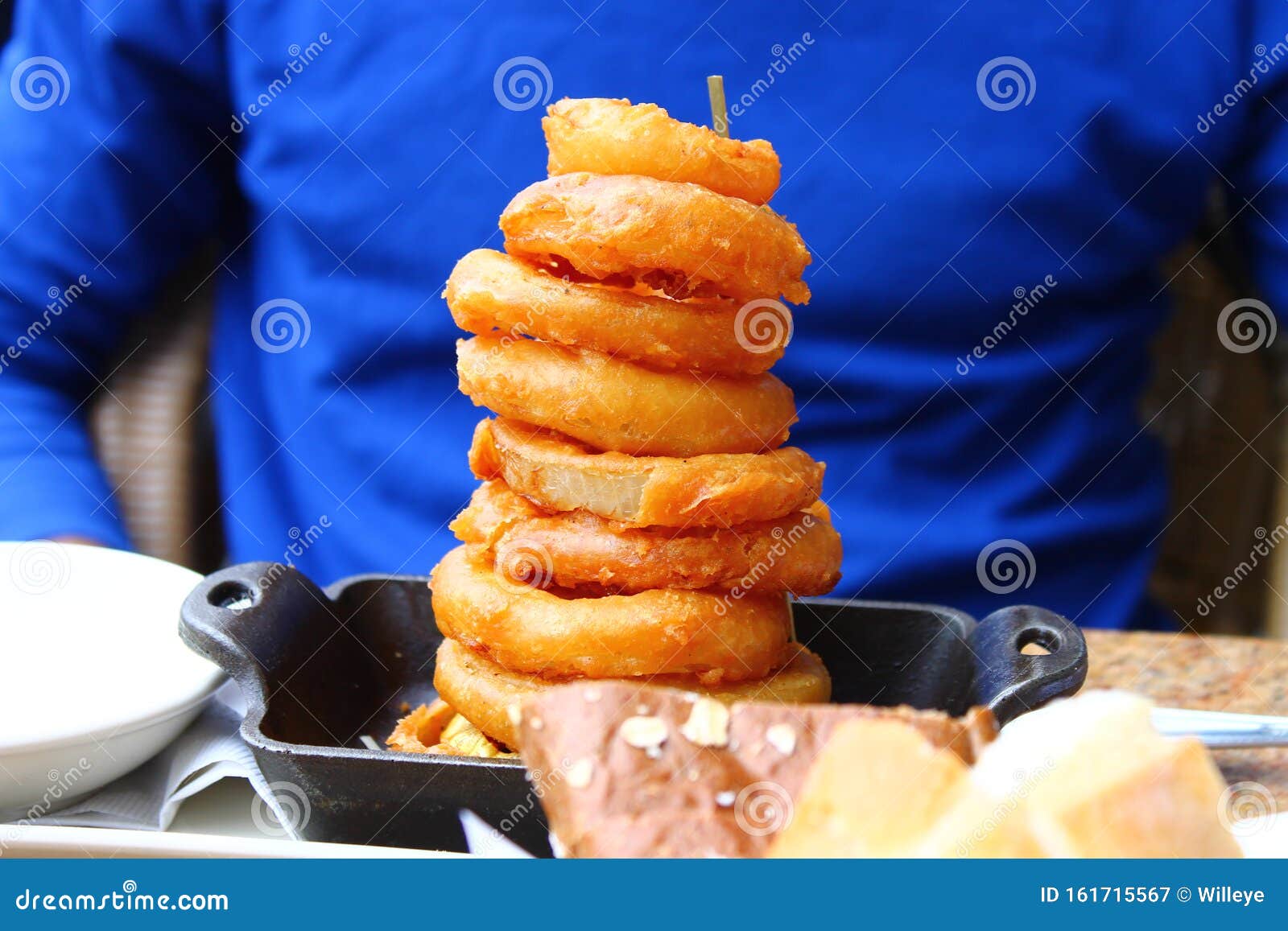 The stack of onion rings stock image. Image of away - 161715567