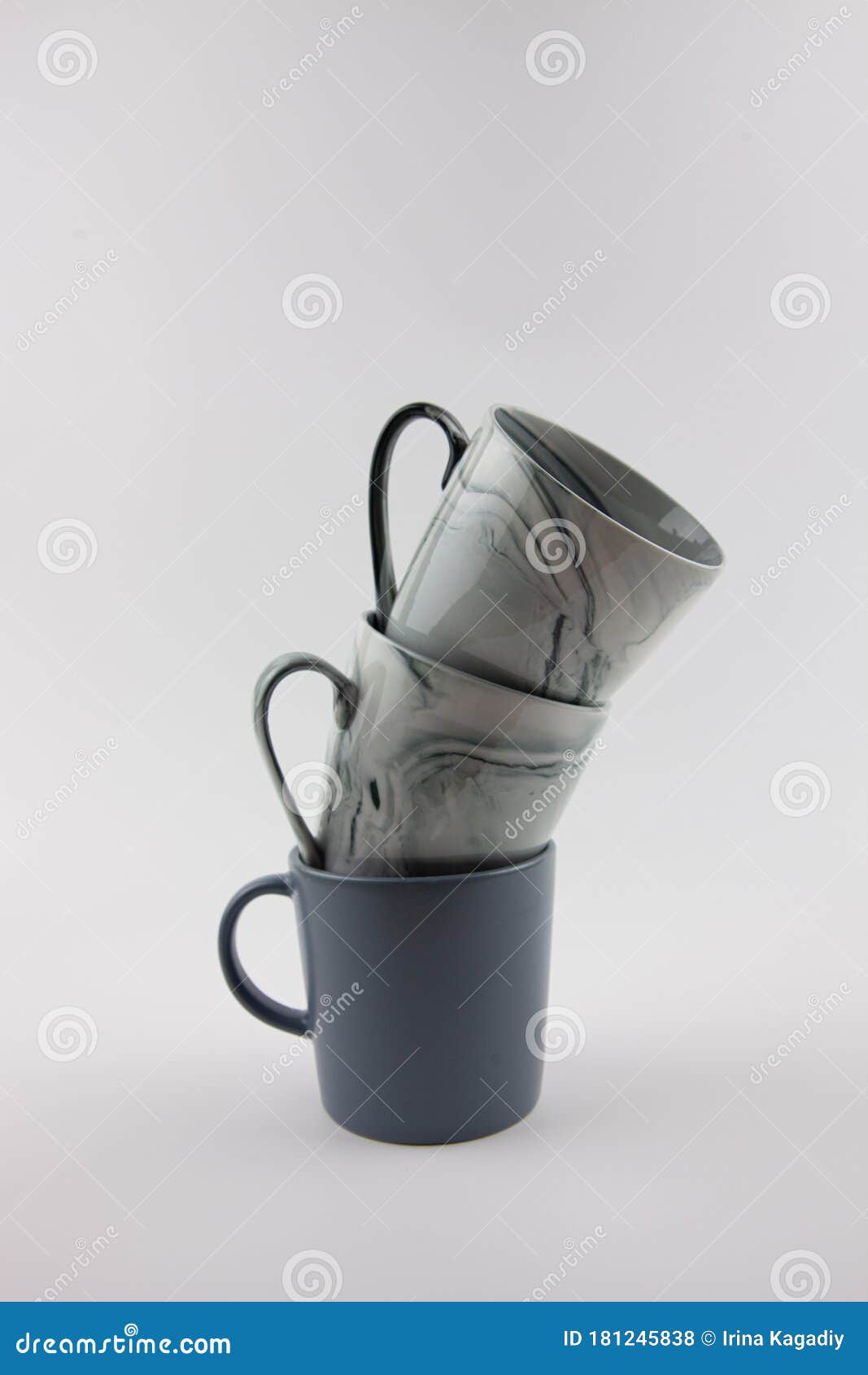 A Stack of Opaque Beverage Cups, Stacked One Inside the Other. Stock ...