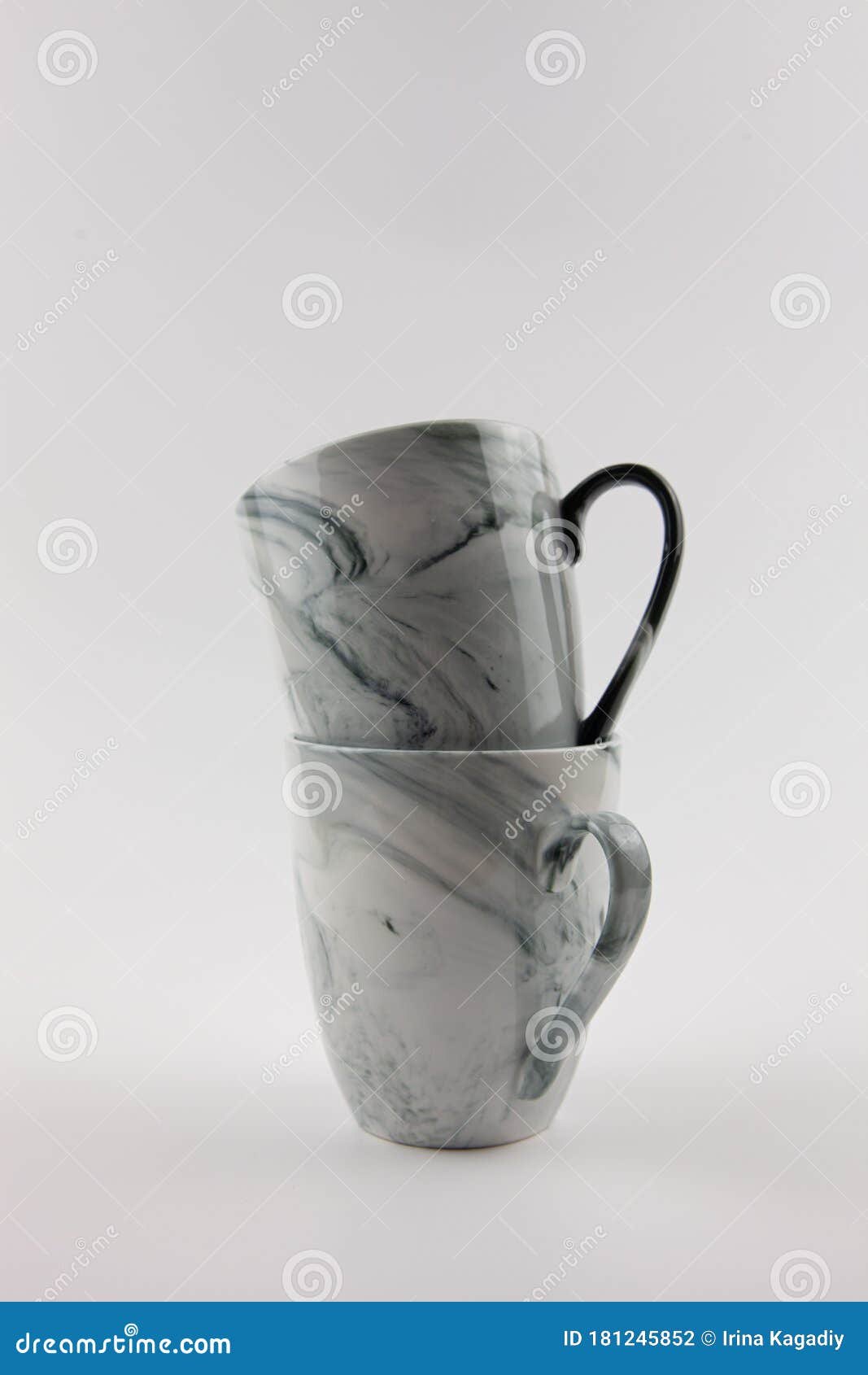 A Stack of Opaque Beverage Cups, Stacked One Inside the Other. Stock ...