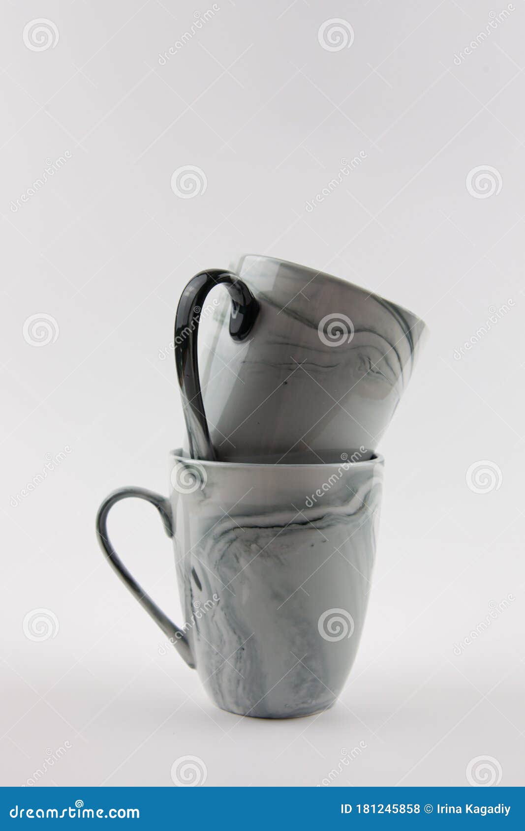 A Stack of Opaque Beverage Cups, Stacked One Inside the Other. Stock ...