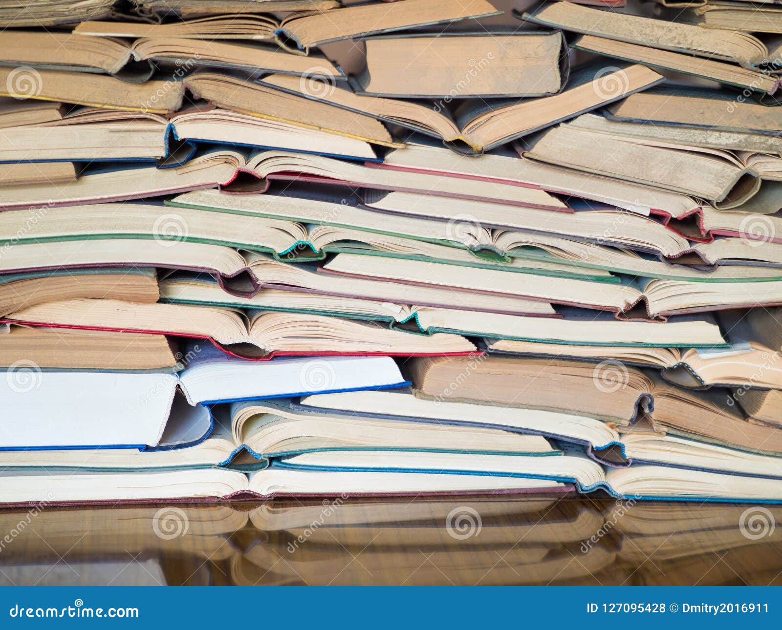 Stack of Open Books. Library, Literature, Education, Information ...