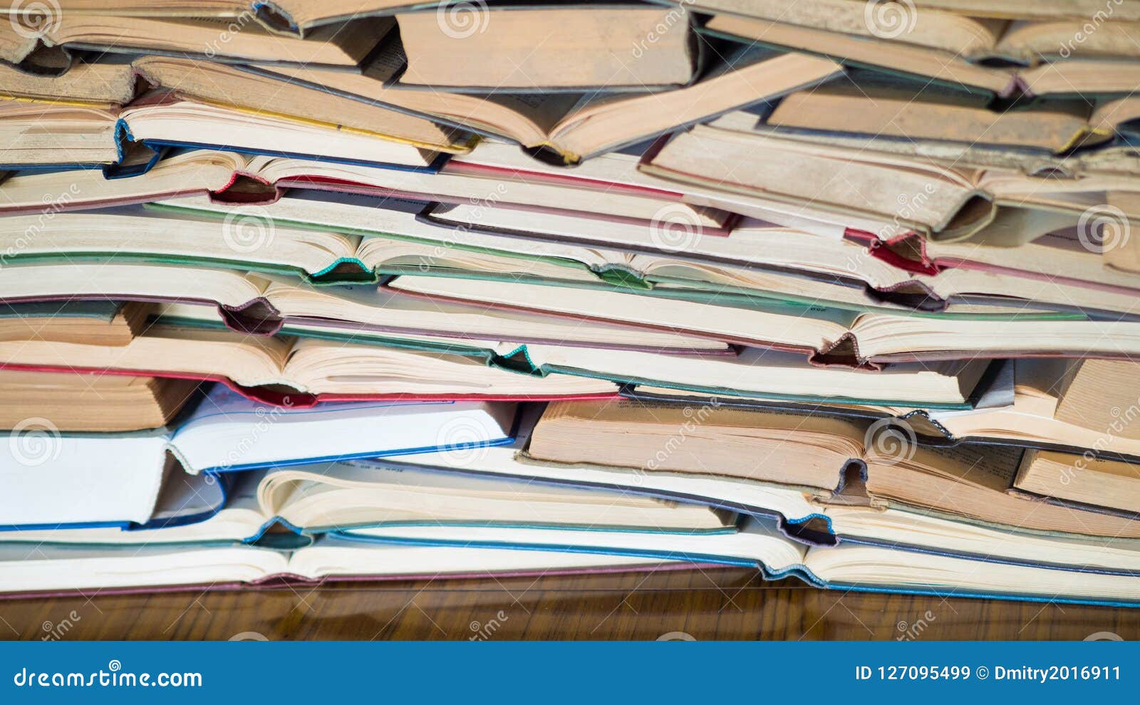 Stack of Open Books. Library, Literature, Education, Information ...