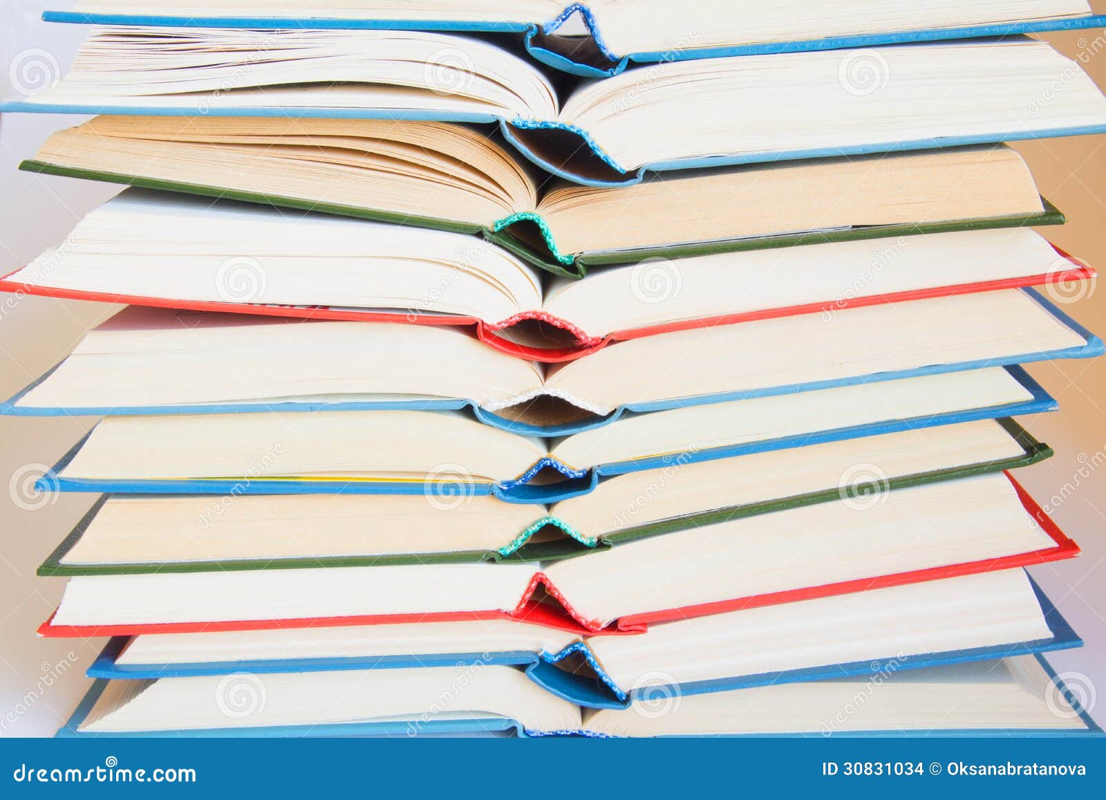 Stack of open books stock photo. Image of learn, open - 30831034