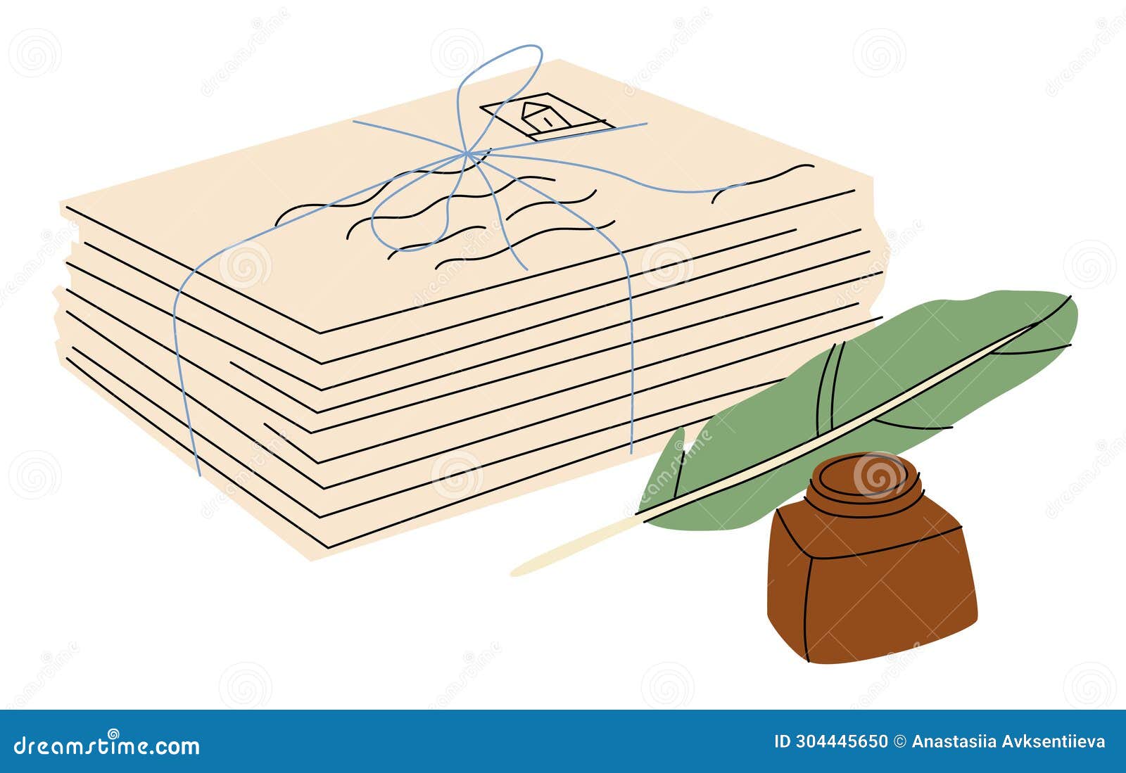 Stack of Open and Closed Envelopes, Postcards, Handwritten Letters ...