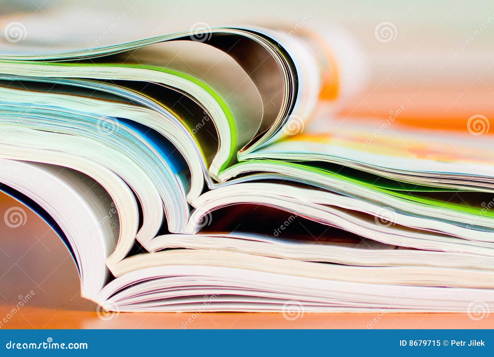 Stack of Open Magazine - Soft Focus Stock Image - Image of magazine ...