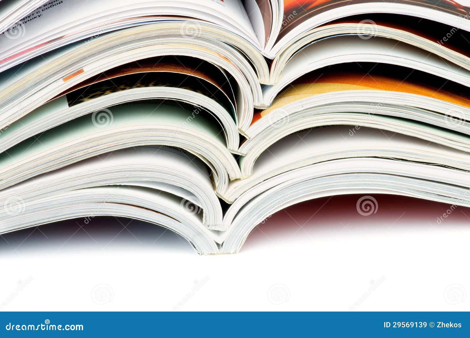 Stack of Open Magazines stock image. Image of communications - 29569139