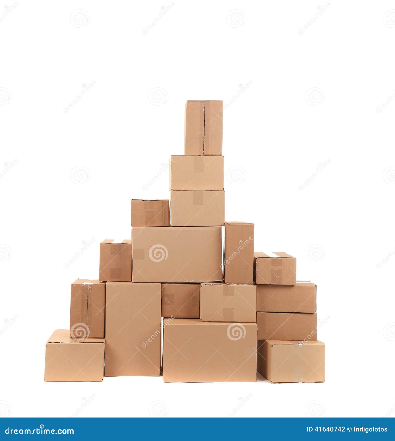 Stack of Opened Cardboard Boxes. Stock Photo - Image of fragile, beige ...