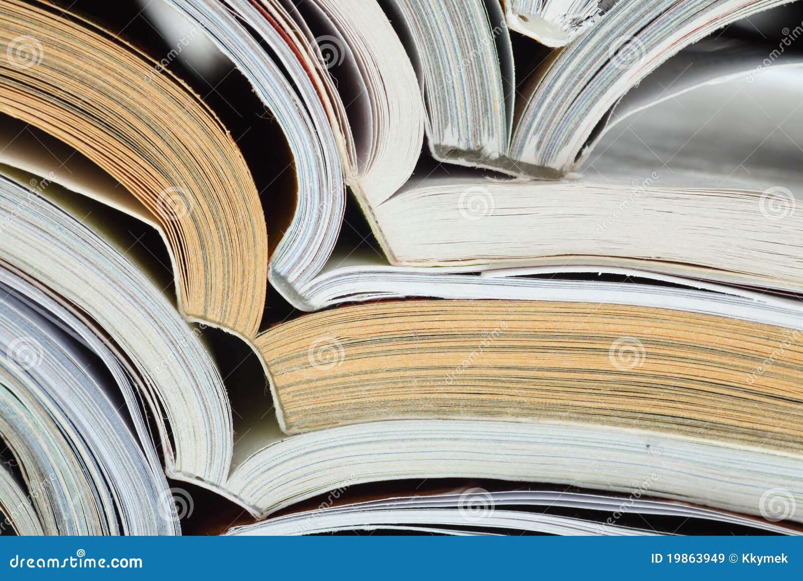 Stack of opened magazines stock image. Image of news - 19863949