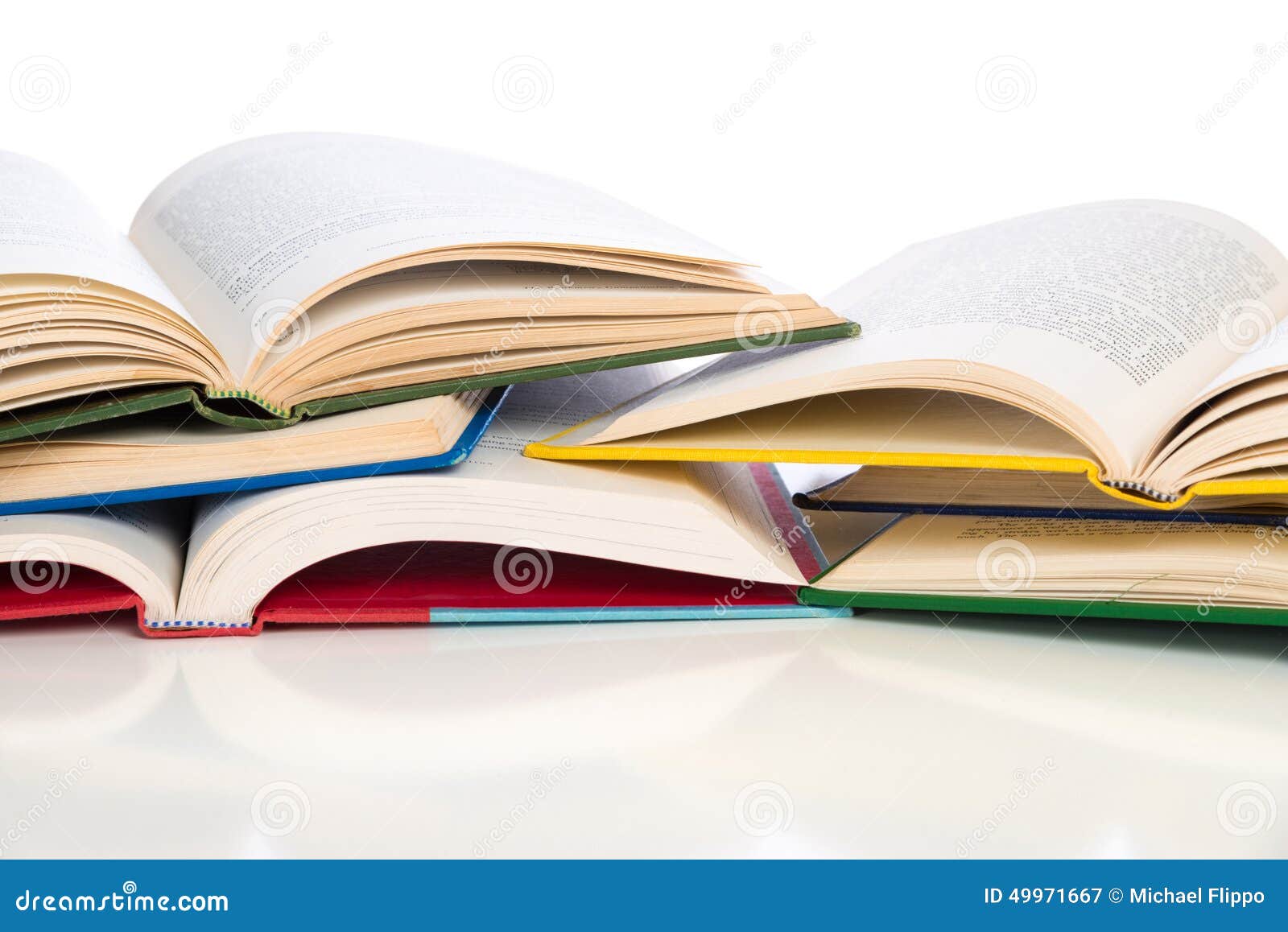 Stack of opened textbooks stock image. Image of school - 49971667