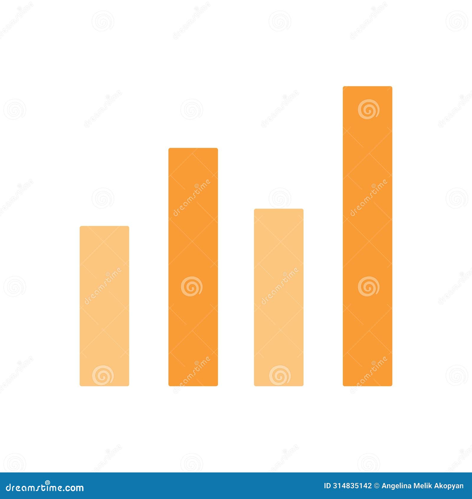 Stack of Orange Coins Vertical Piles Stock Vector - Illustration of ...