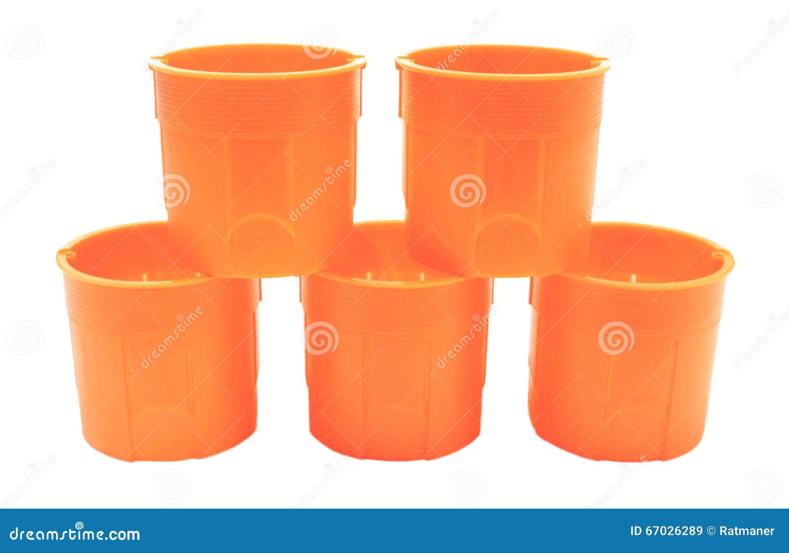 Stack of Orange Electrical Boxes on White Background Stock Image ...