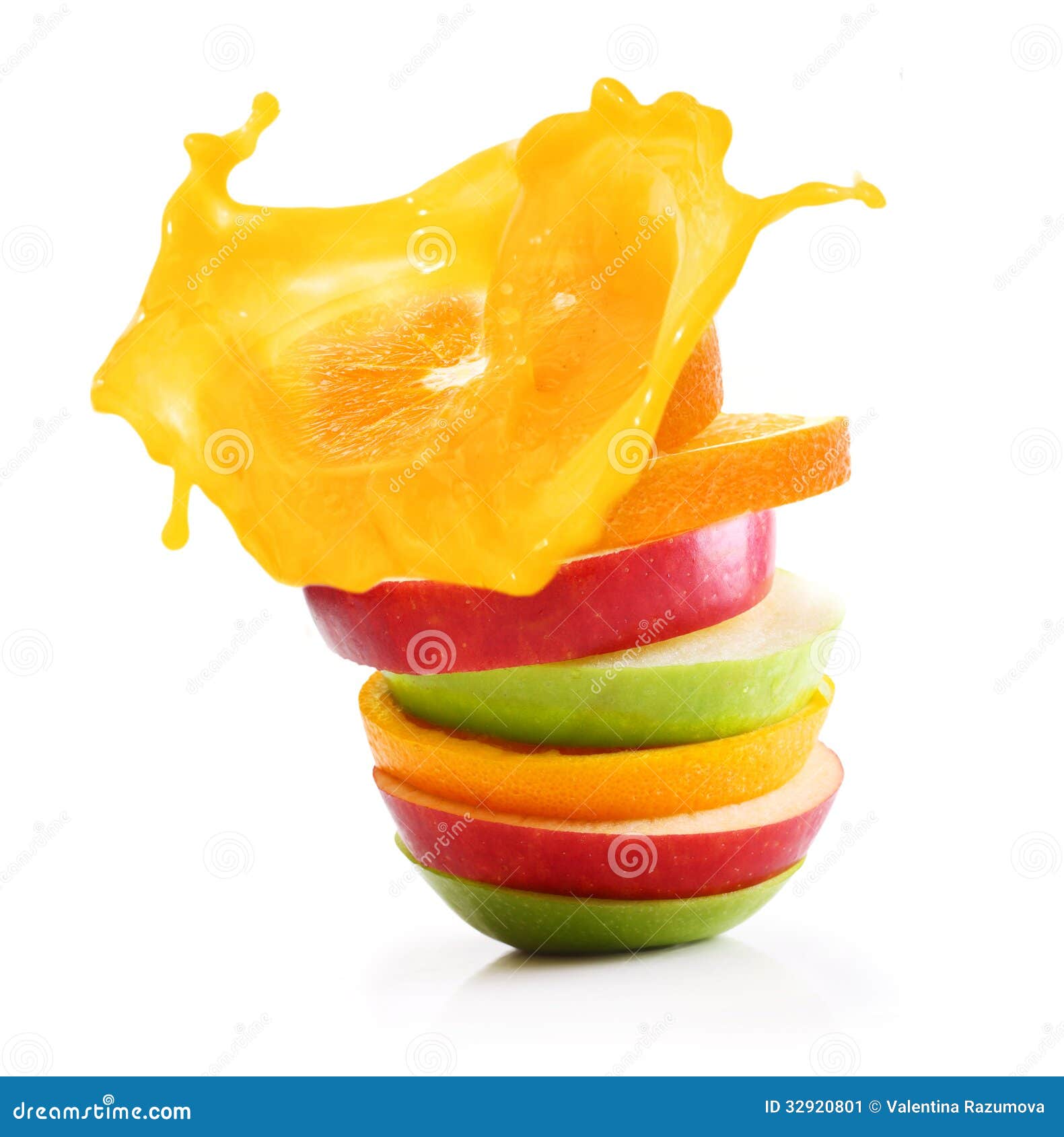 Stack of Orange Fruit and Apples Slices Stock Image - Image of shape ...