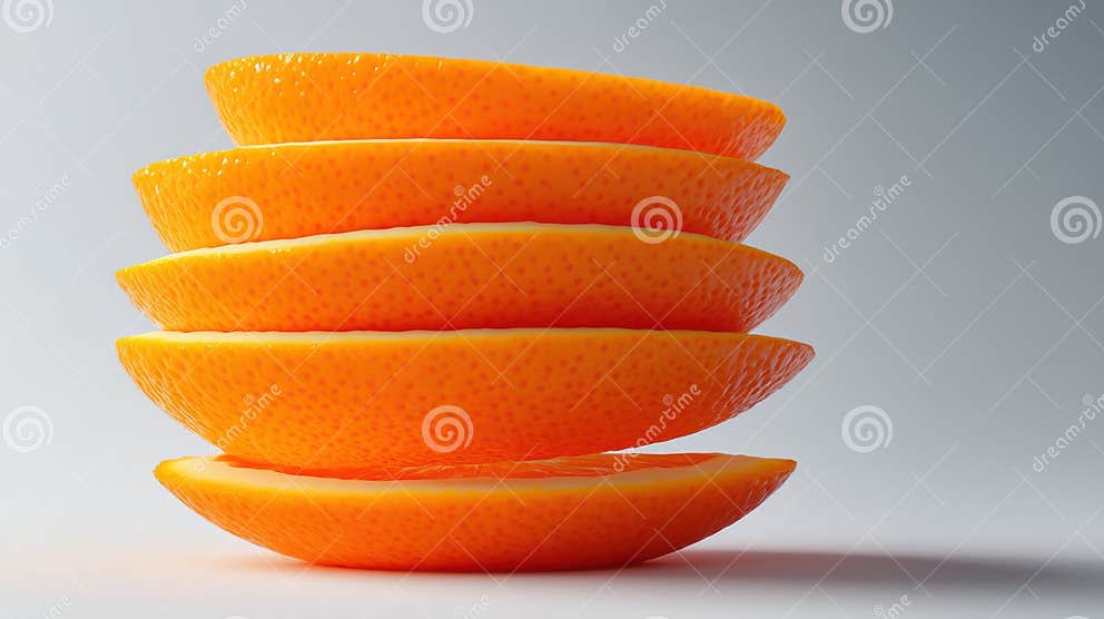A Stack of Oranges Stacked on Top of Each Other, AI Stock Photo - Image ...