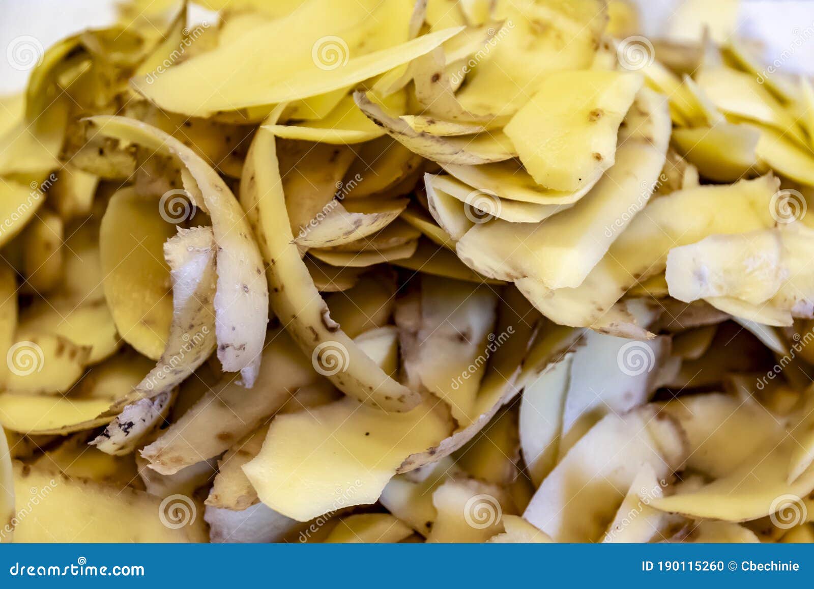 Organic Garbage from Potato Peels for the Compost Stock Photo - Image ...