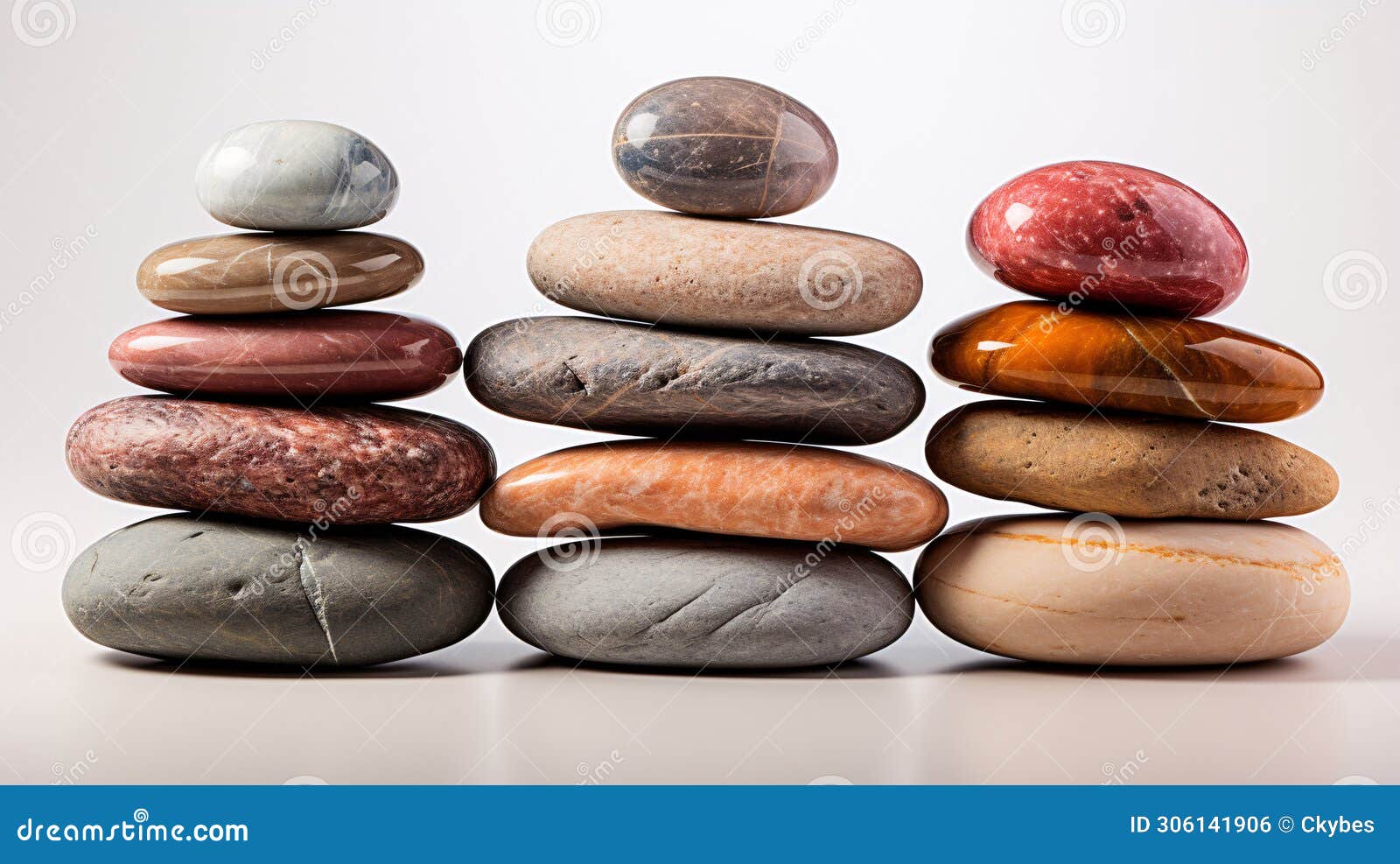 Decorative Rocks Pile Isolated on White Stock Illustration ...