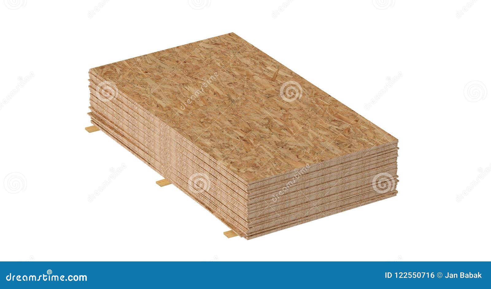 Stack OSB Boards. Isolated on White Background. Stock Illustration ...