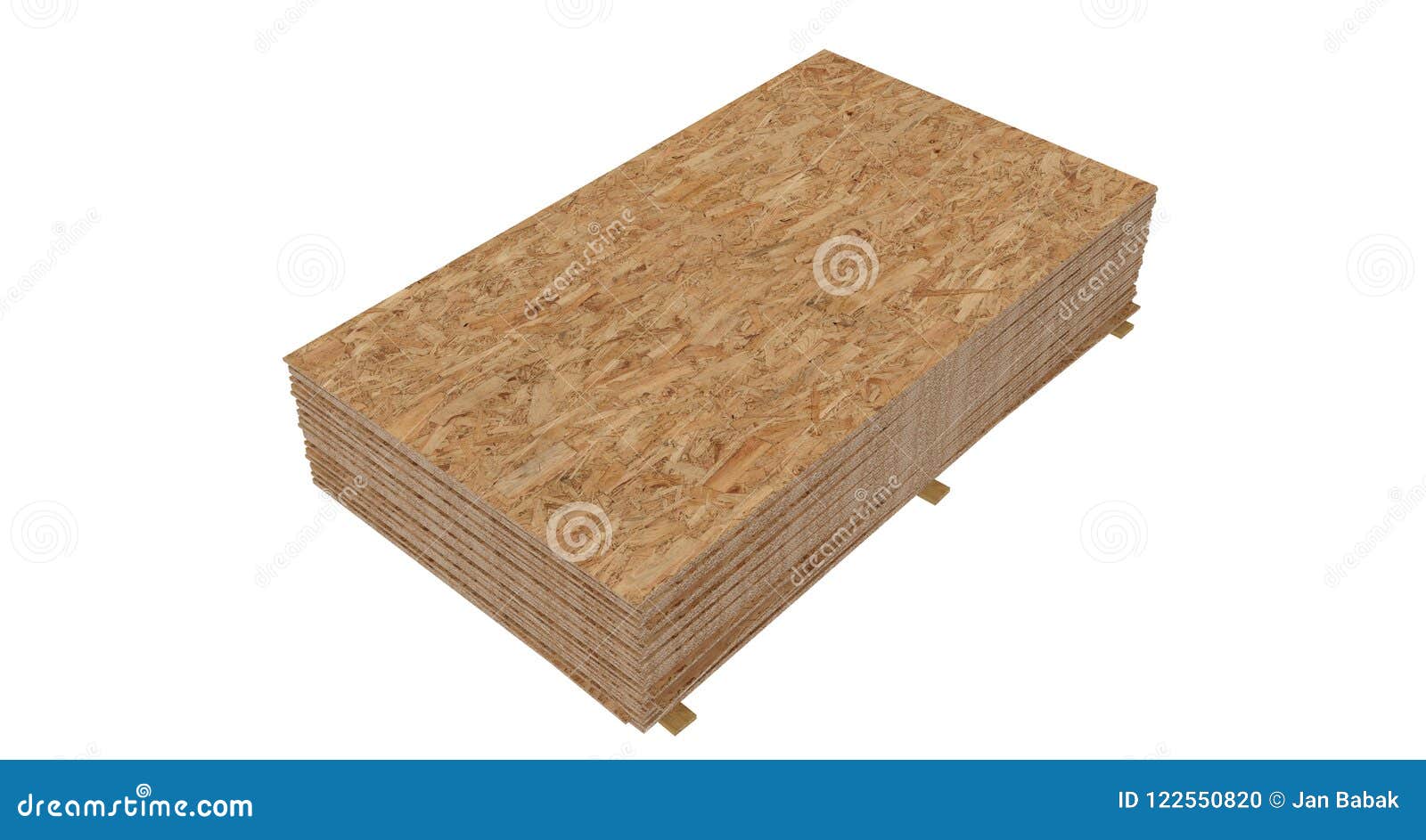 Stack OSB Boards. Isolated on White Background. Stock Illustration ...