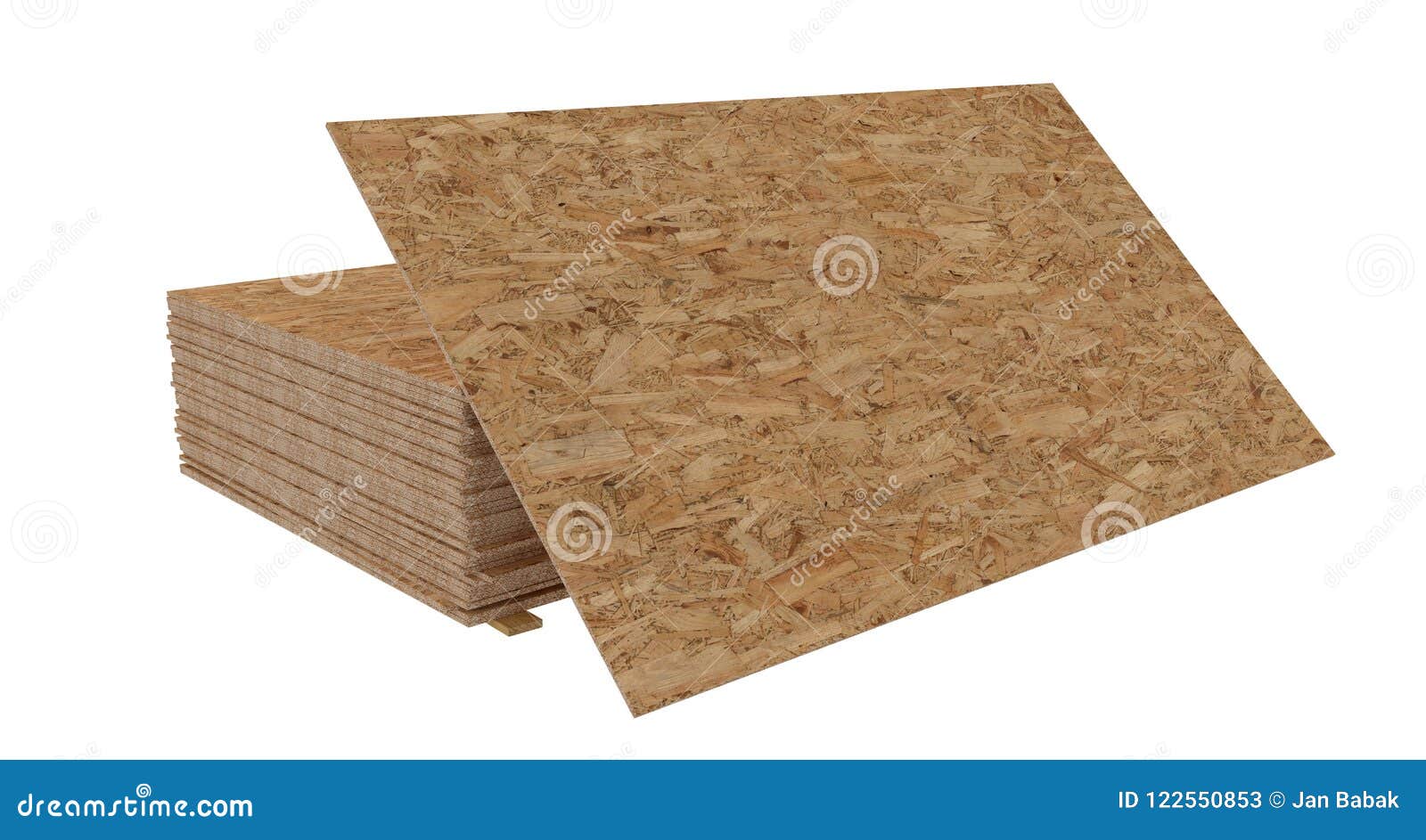 Stack OSB Boards. Isolated on White Background. Stock Illustration ...