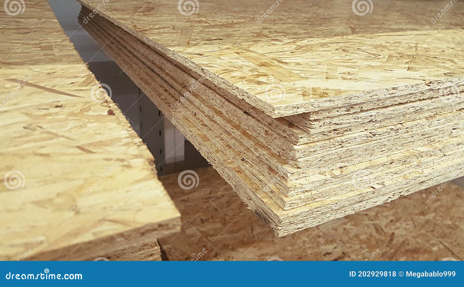 A Stack of OSB Sheets in the Warehouse Stock Photo - Image of pressed ...