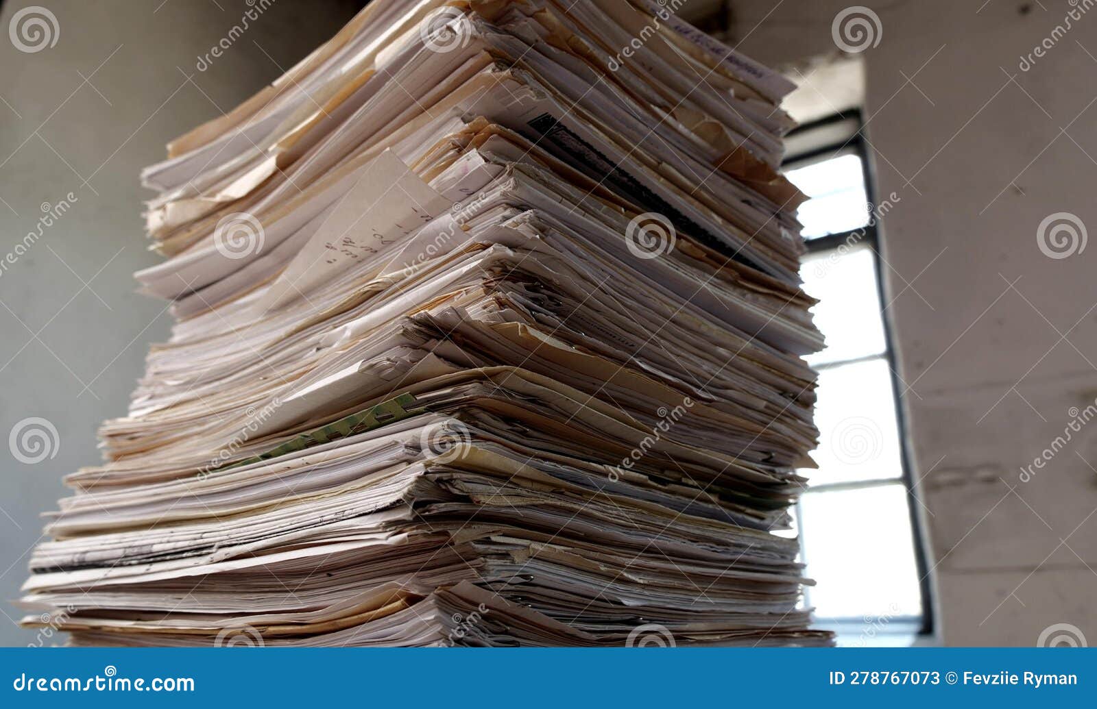 Stack Overload Document Report Paper in the Office, Bureaucracy, Paper ...