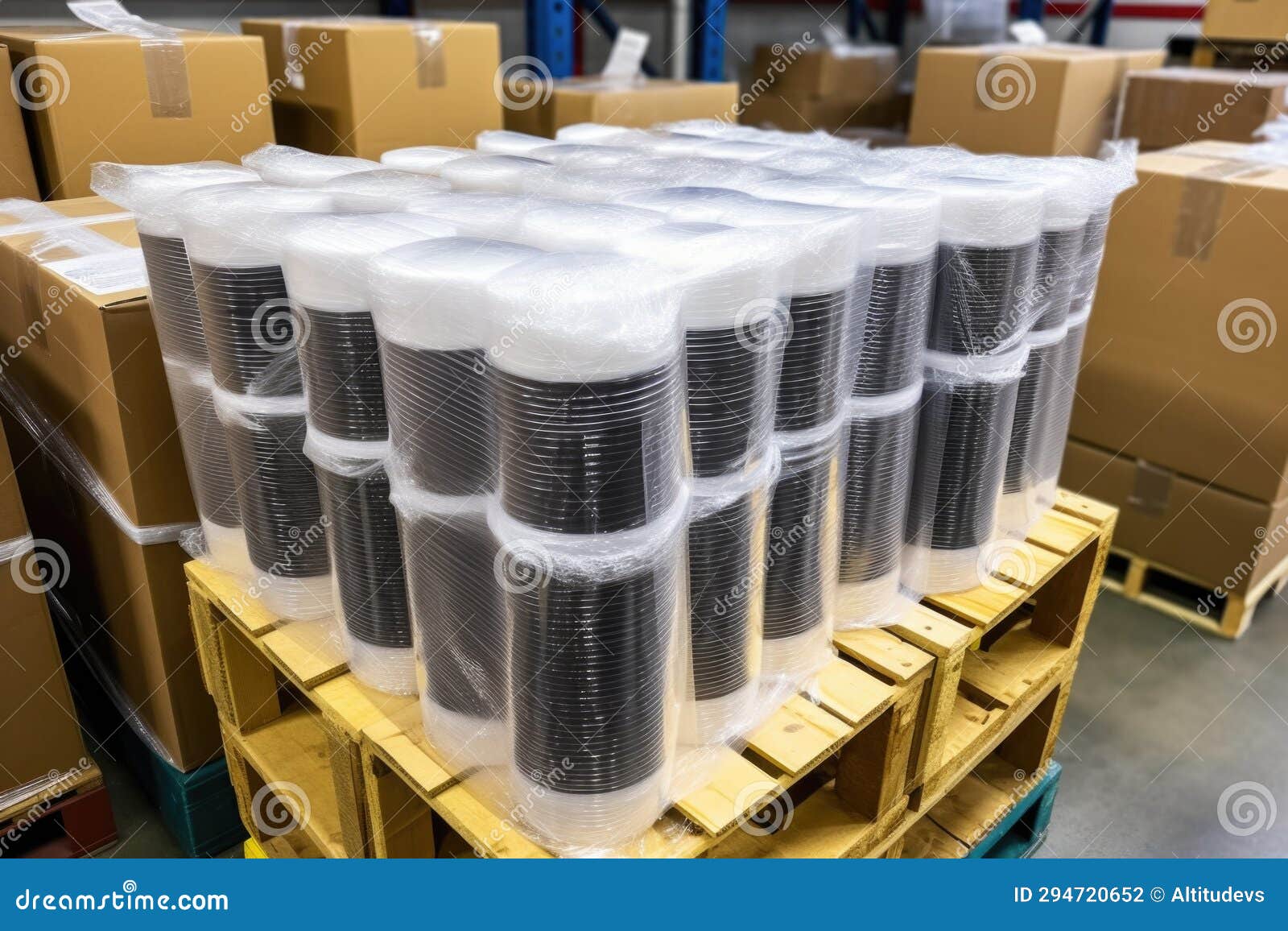 A Stack of Packaged Filters Ready for Shipping Stock Photo - Image of ...