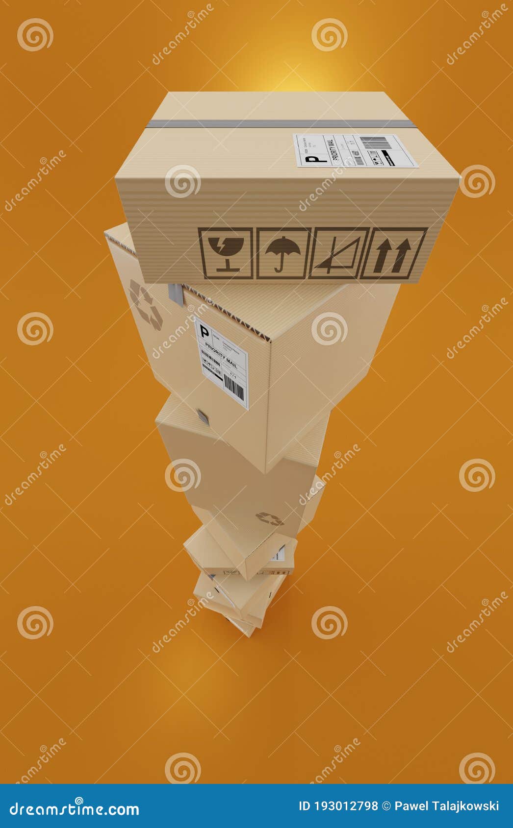 Stack of packages stock illustration. Illustration of parcel - 193012798