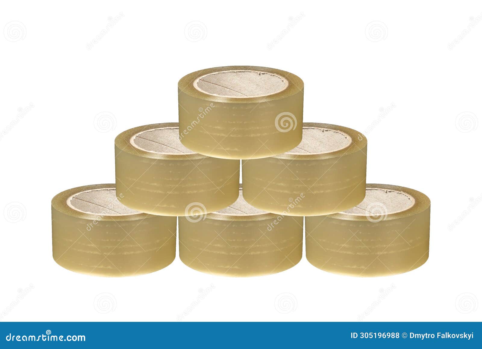 Stack of Packing Tapes Isolated on White Background Stock Photo - Image ...