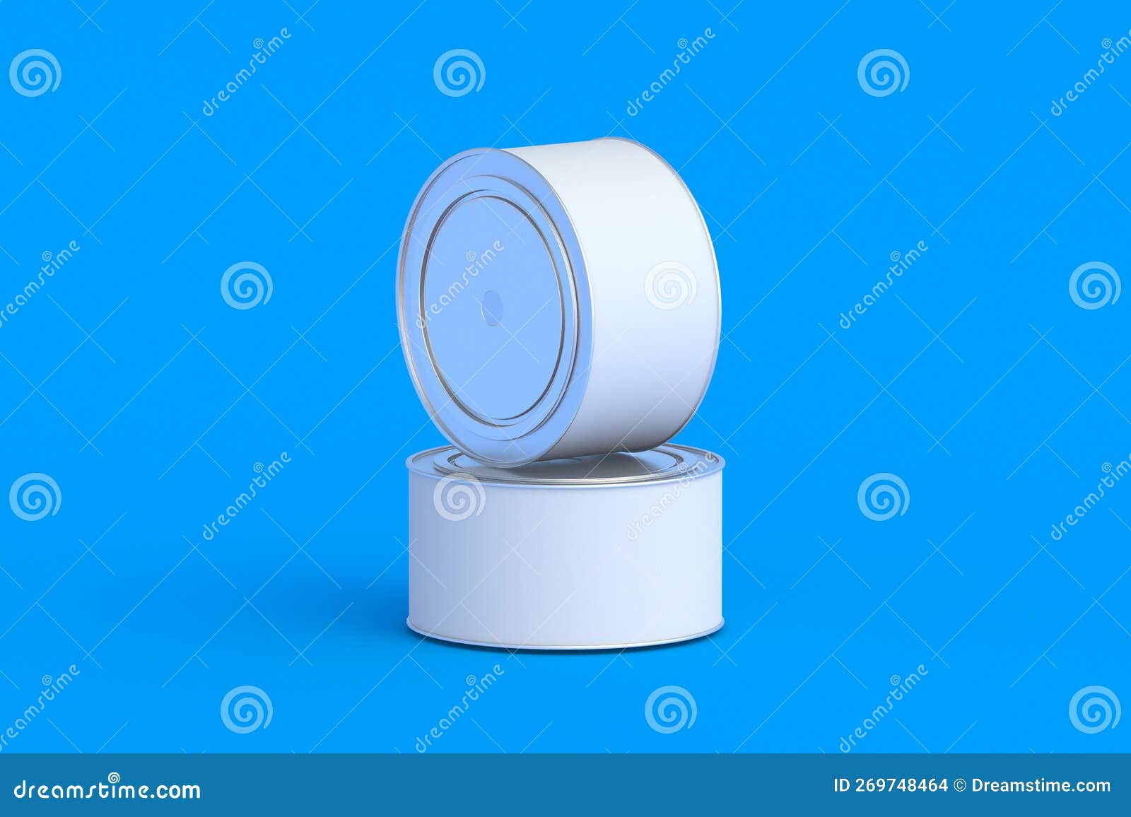 Stack of Paint Cans on Blue Background Stock Illustration ...
