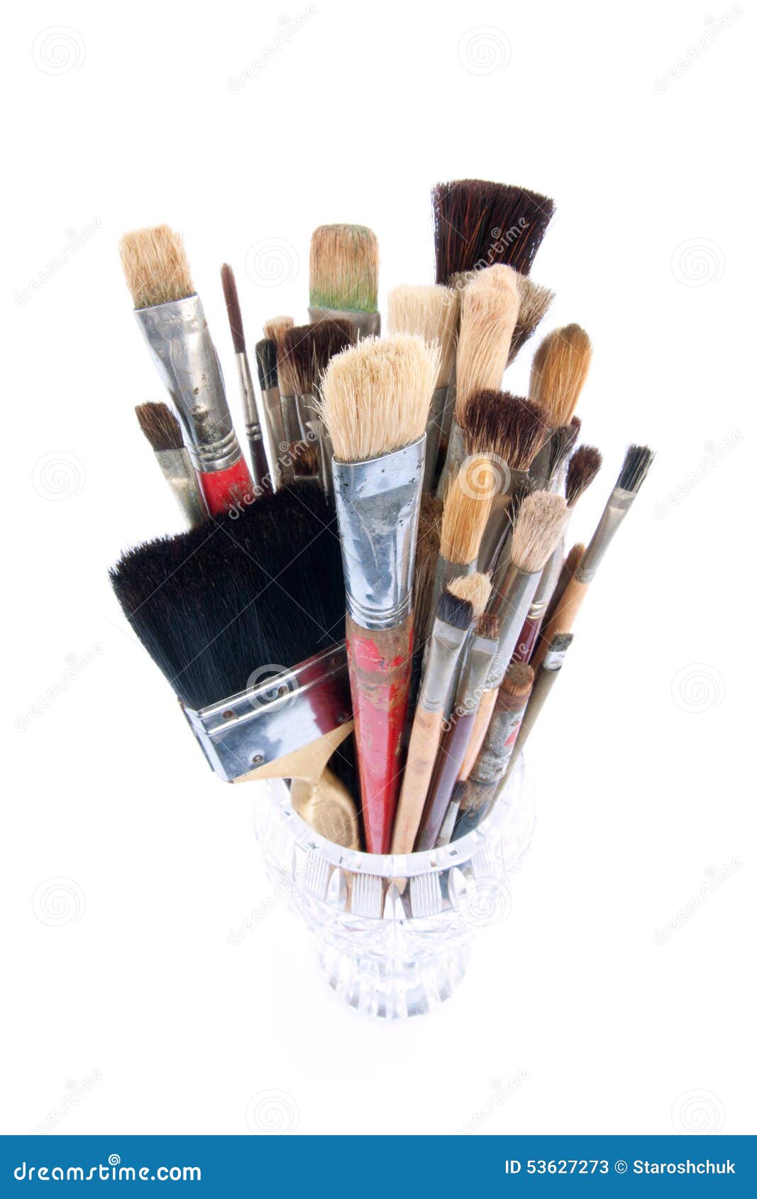 Stack of Paintbrushes stock image. Image of vintage, brushes - 53627273