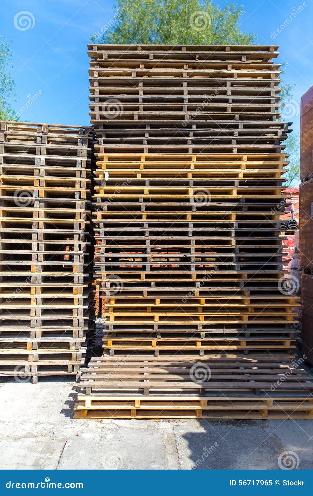Stack of palettes stock image. Image of building, palettes - 56717965
