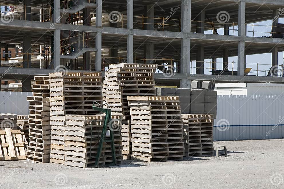 Stack of pallets stock photo. Image of business, architectural - 2516776