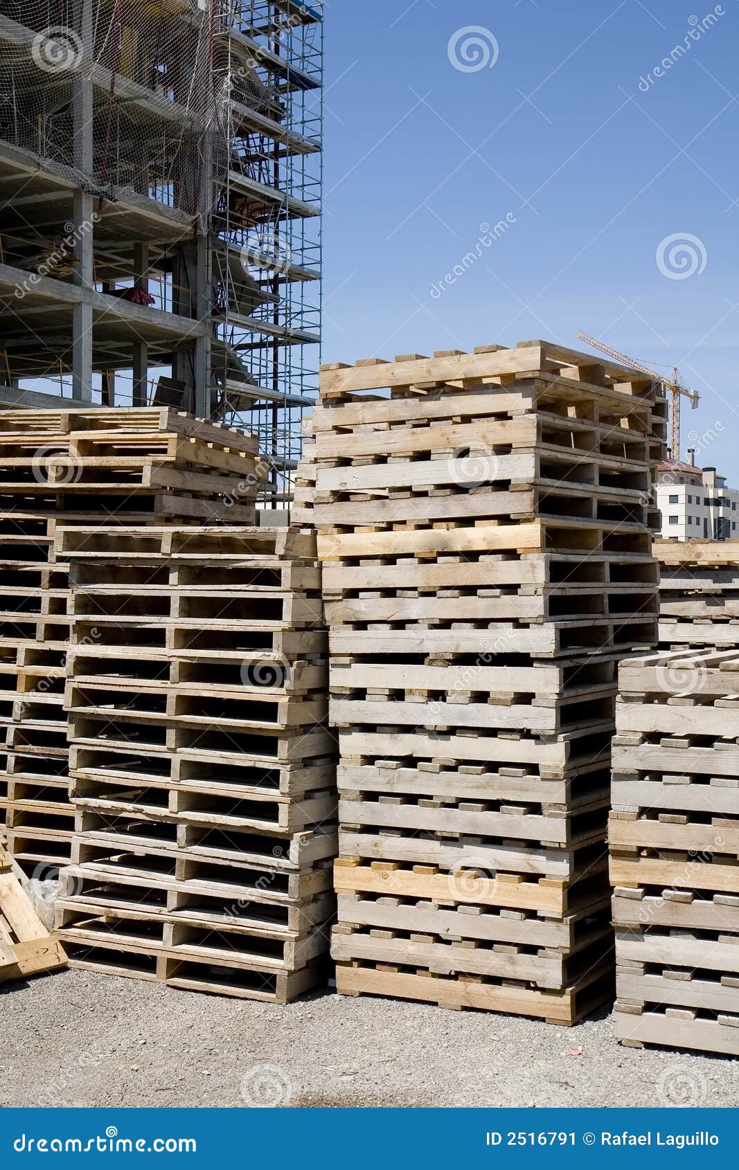 Stack of pallets stock image. Image of business, pile - 2516791