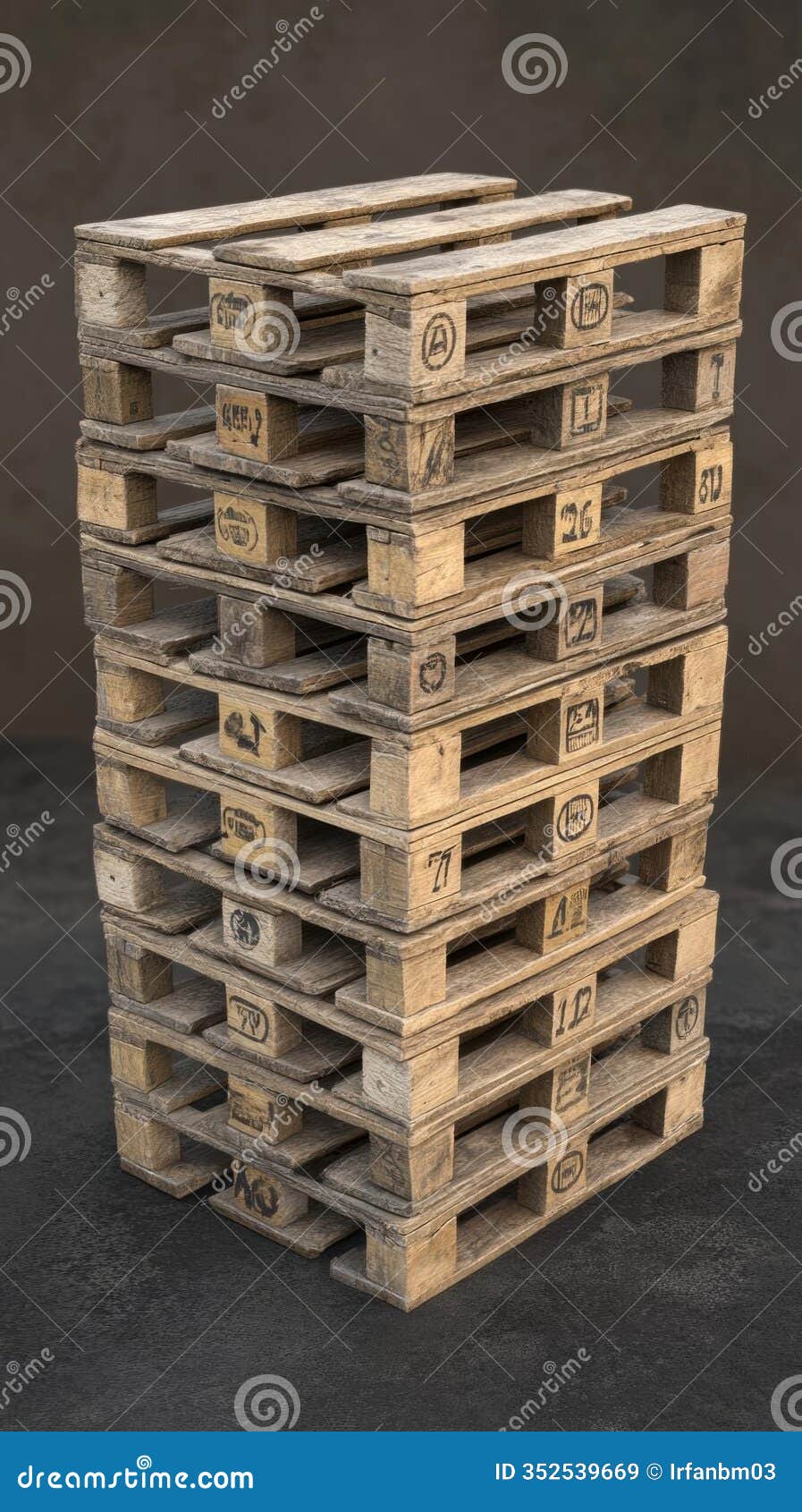 Stack of Pallets stock image. Image of pile, pallets - 352539669