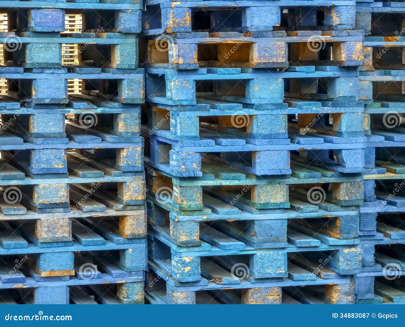Stack of Pallets stock image. Image of pallettes, europallet - 34883087