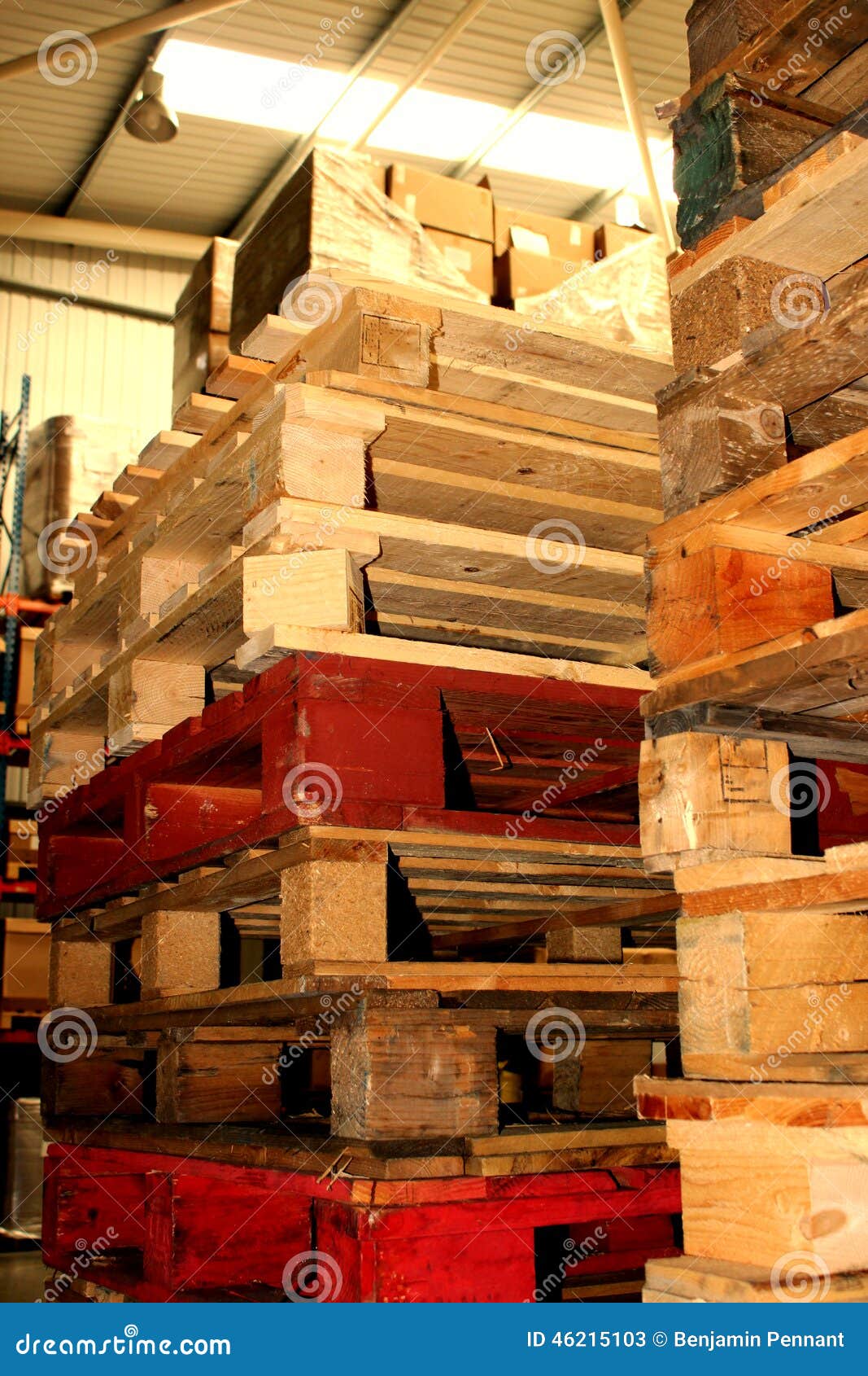 Stack of Pallets stock image. Image of industry, business - 46215103
