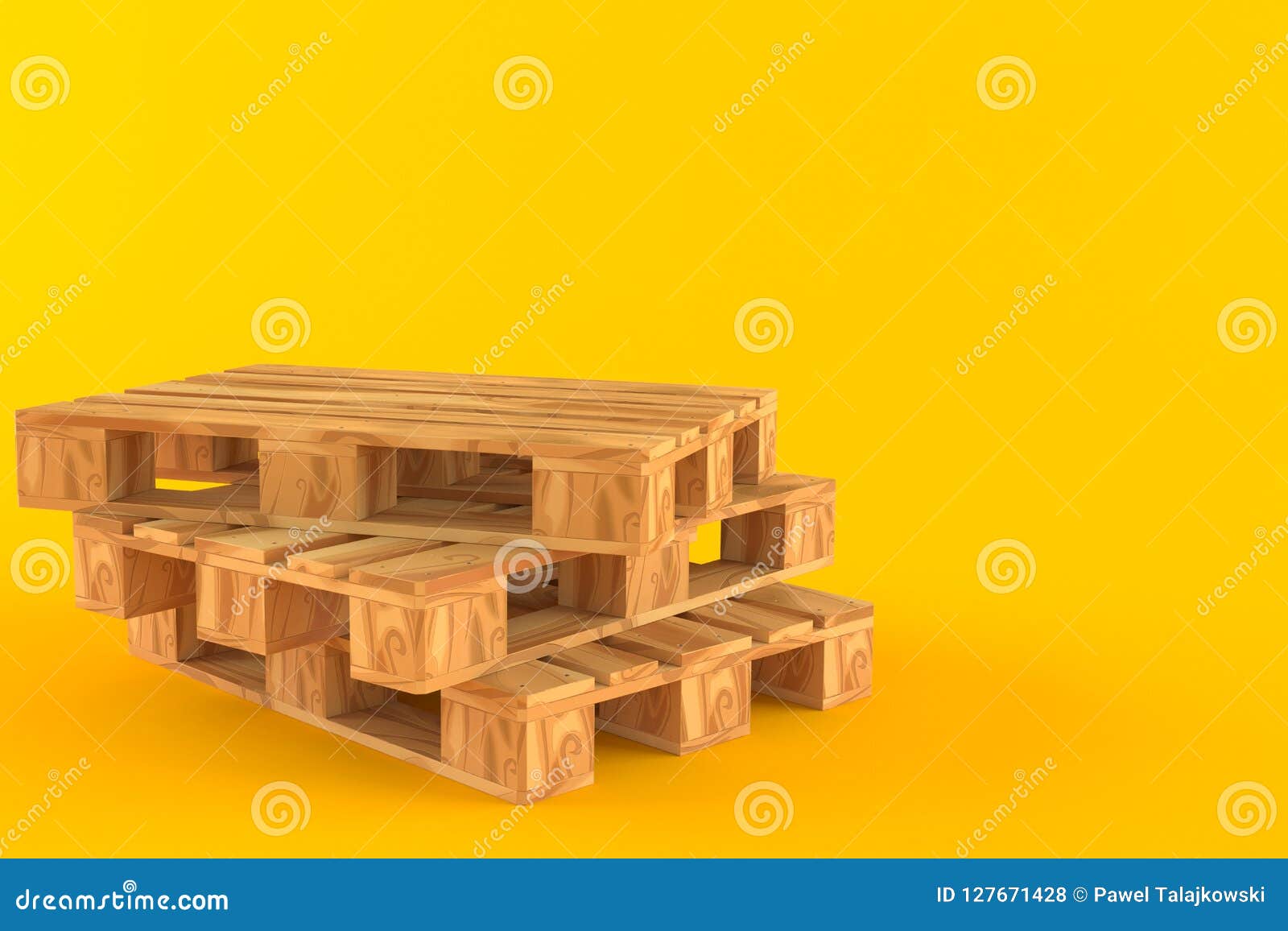 Stack of pallets stock illustration. Illustration of blank - 127671428
