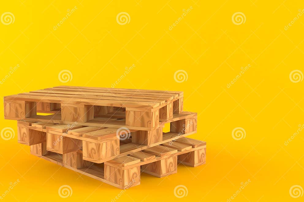 Stack of pallets stock illustration. Illustration of blank - 127671428