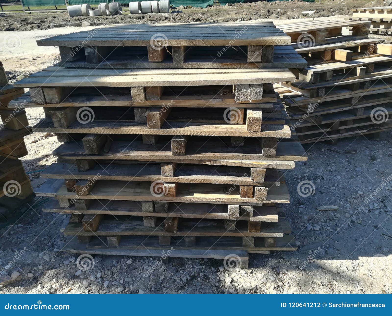 Stack of pallets stock photo. Image of epals, work, epal - 120641212
