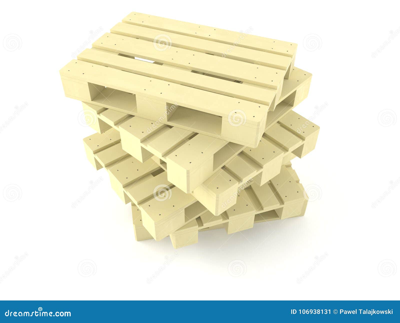 Stack of pallets stock illustration. Illustration of white - 106938131