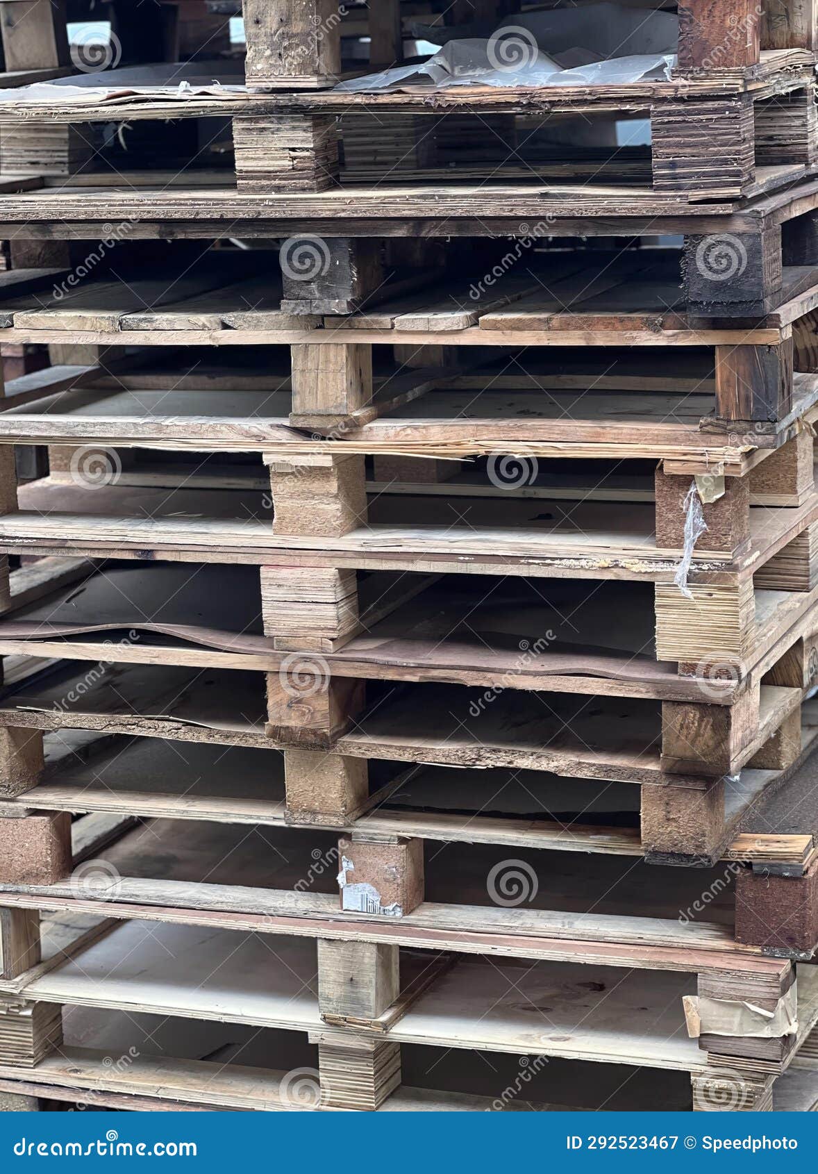 A Stack of Pallets Stacked on Top of Each Other Stock Image - Image of ...