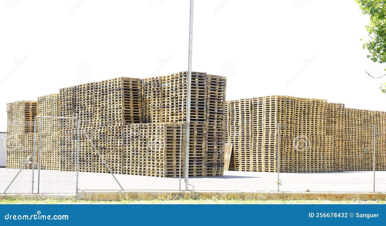 Stack of Pallets in a Warehouse in Barcelona Stock Photo - Image of ...