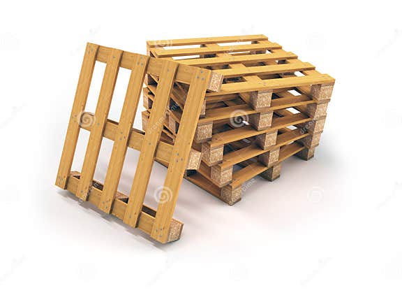 Stack of pallets stock illustration. Illustration of industrial - 105057031