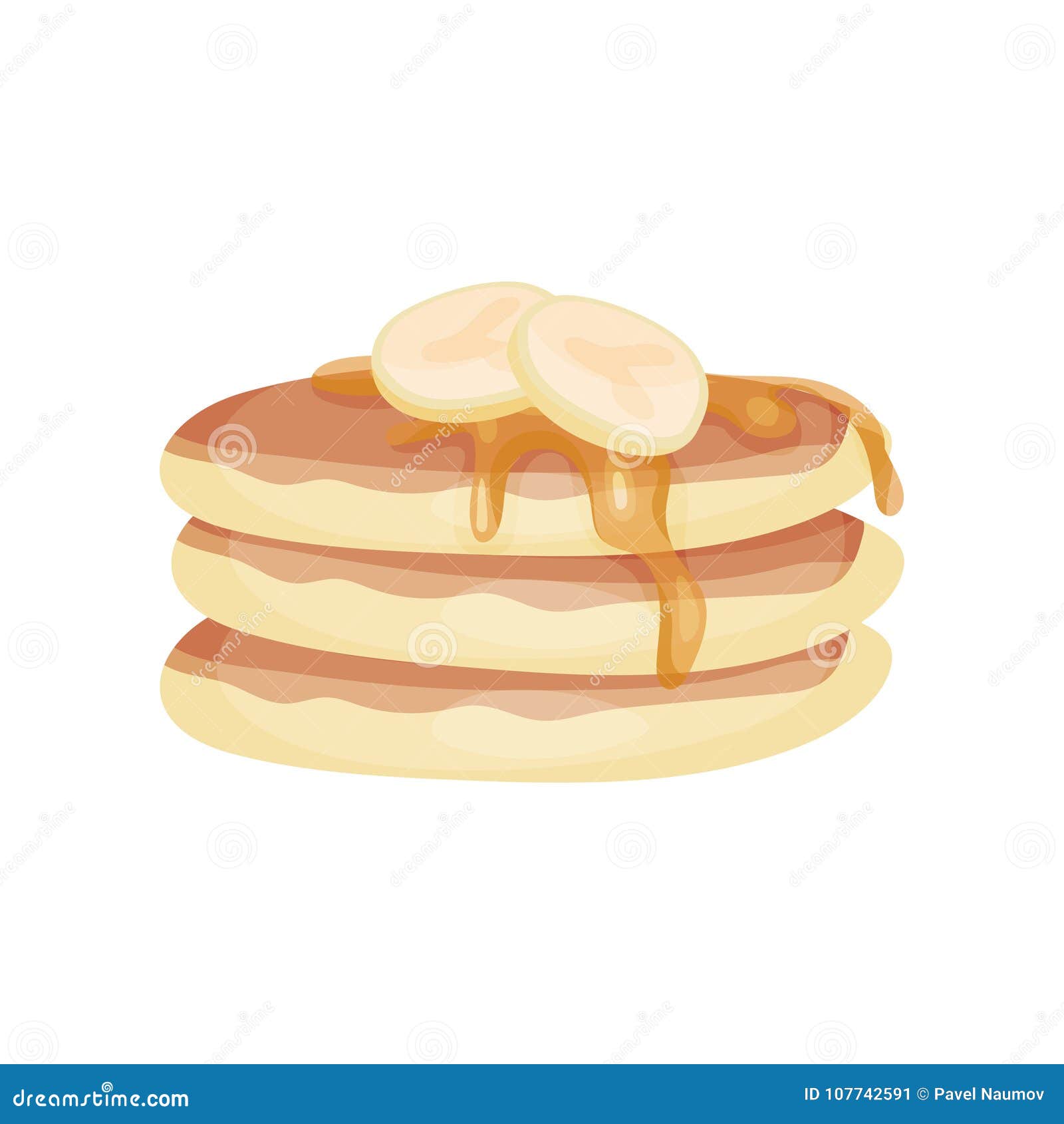Animated Plate Of Pancakes
