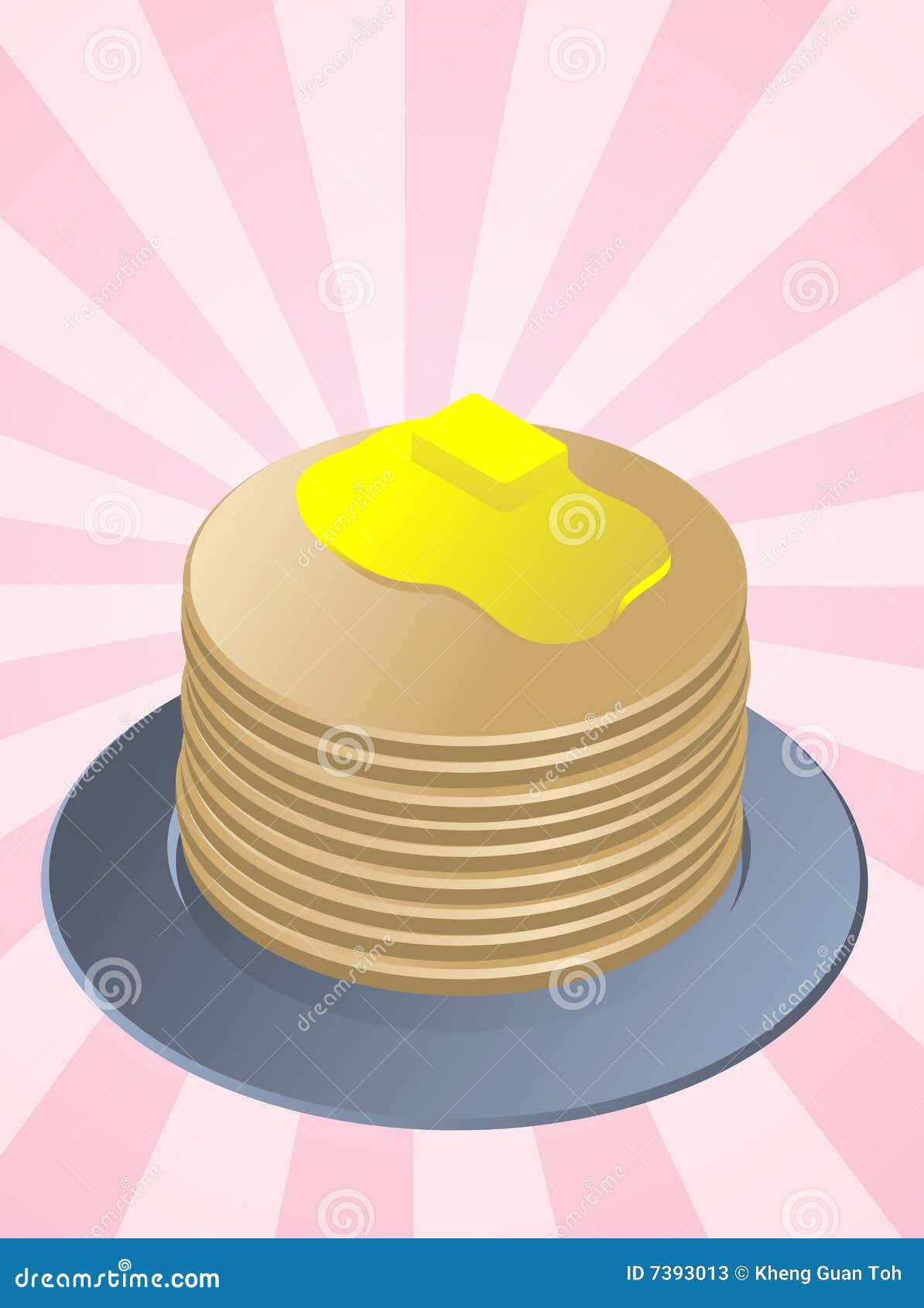 Stack Of Pancakes Cartoon Vector | CartoonDealer.com #7393013